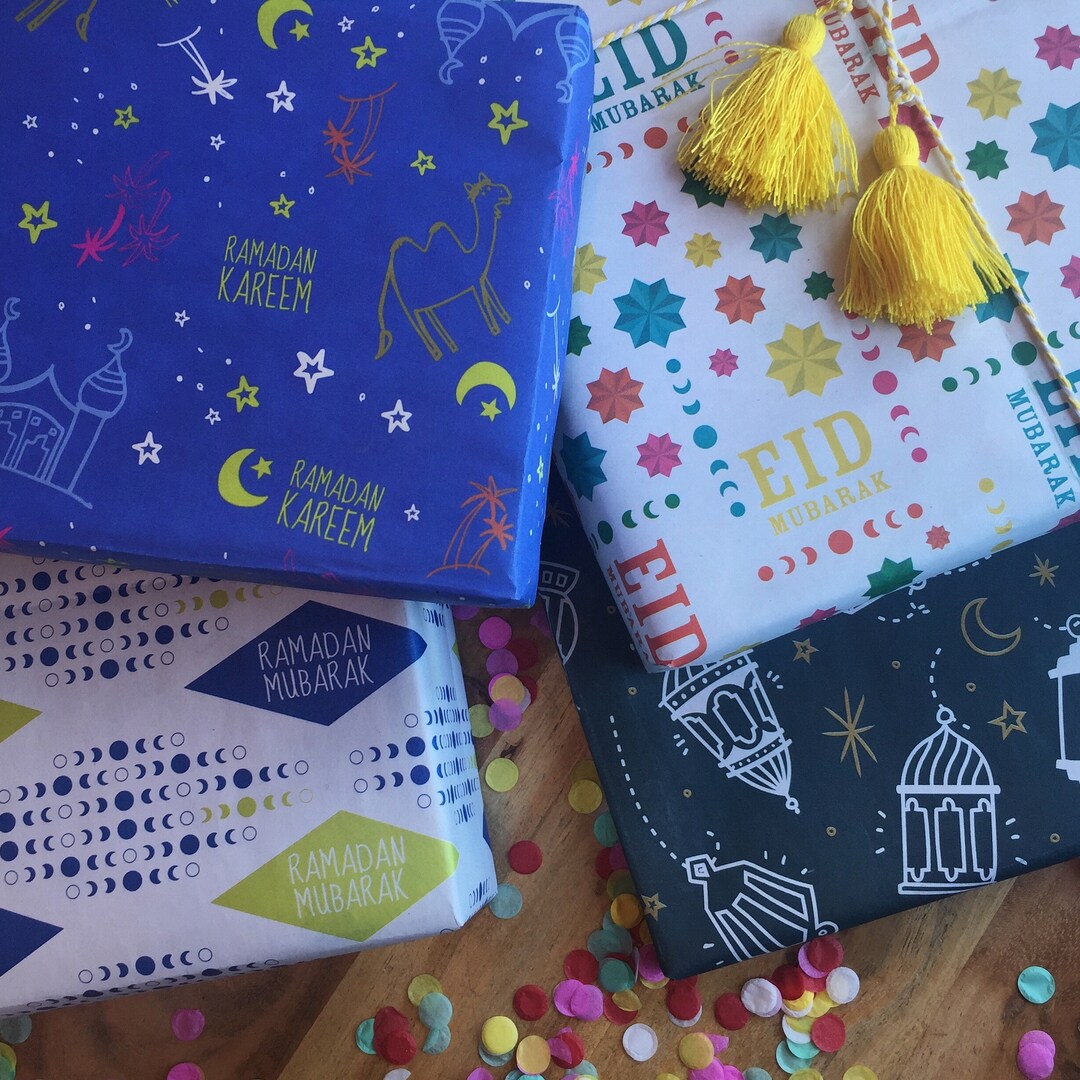 Ramadan and Eid Gift Wrap and Craft Paper- (45 SQFT)- Bright, Modern ...