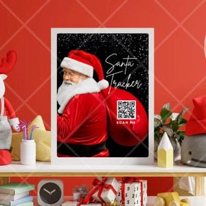 Santa Tracker QR Code PNG Digital Download Files for Sublimation ...