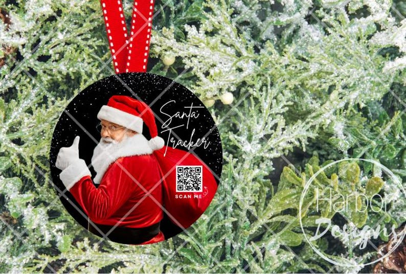 Santa Tracker QR Code PNG Digital Download Files for Sublimation ...