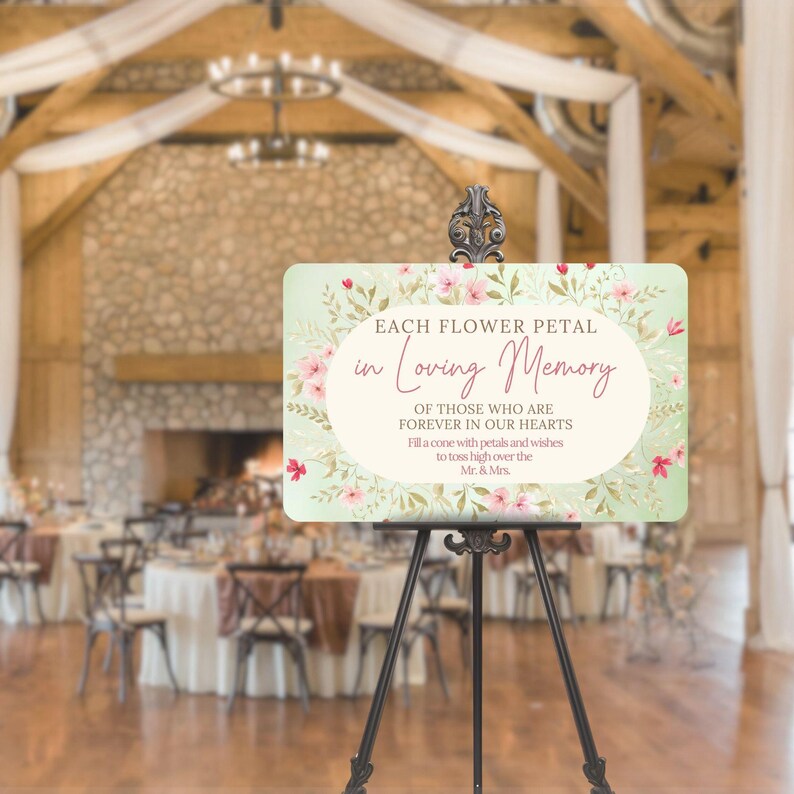 In Loving Memory Wedding Sign Design for a Personalized Touch Memorial ...