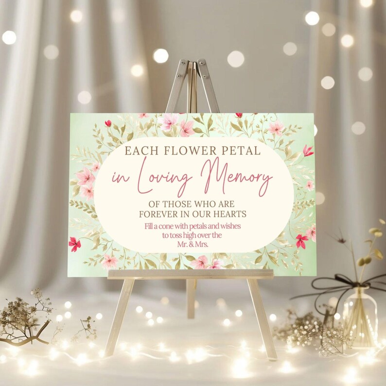 In Loving Memory Wedding Sign Design for a Personalized Touch Memorial ...