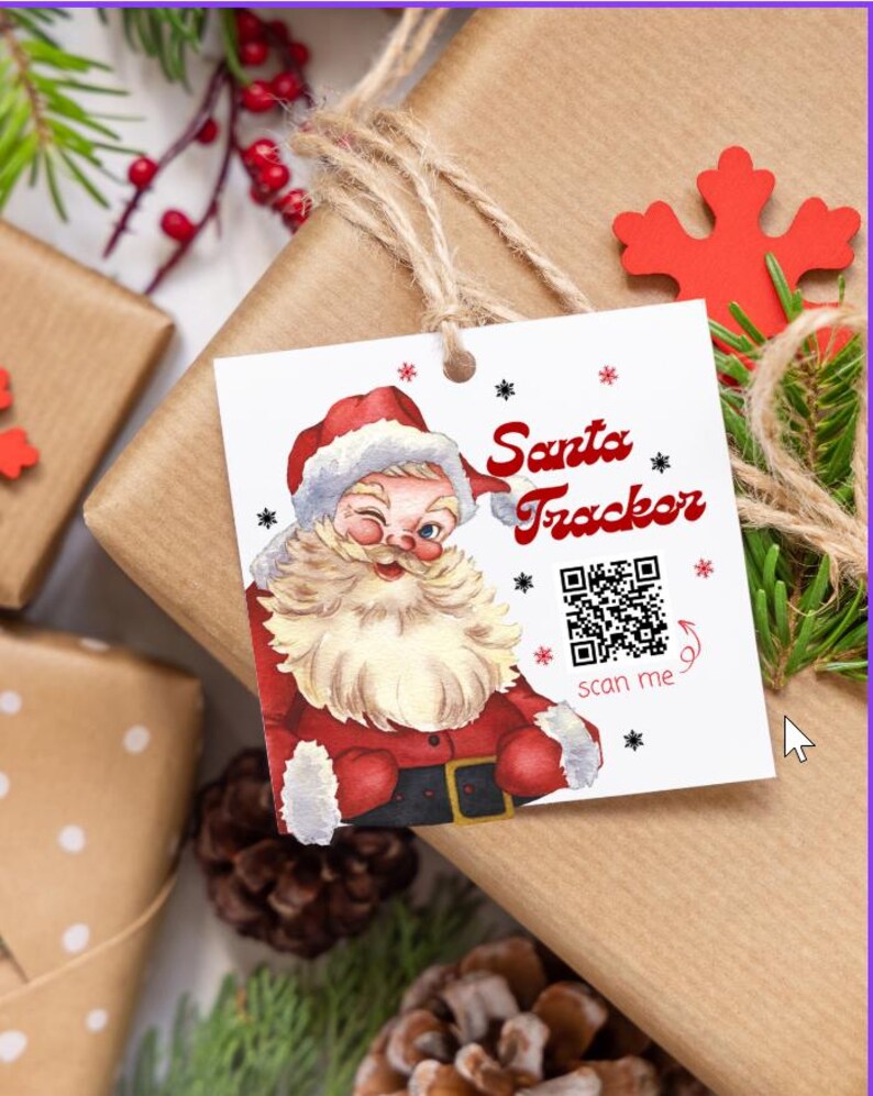 Santa Tracker QR Code Ornament PNG: Google & Norad (digital Files) - Etsy