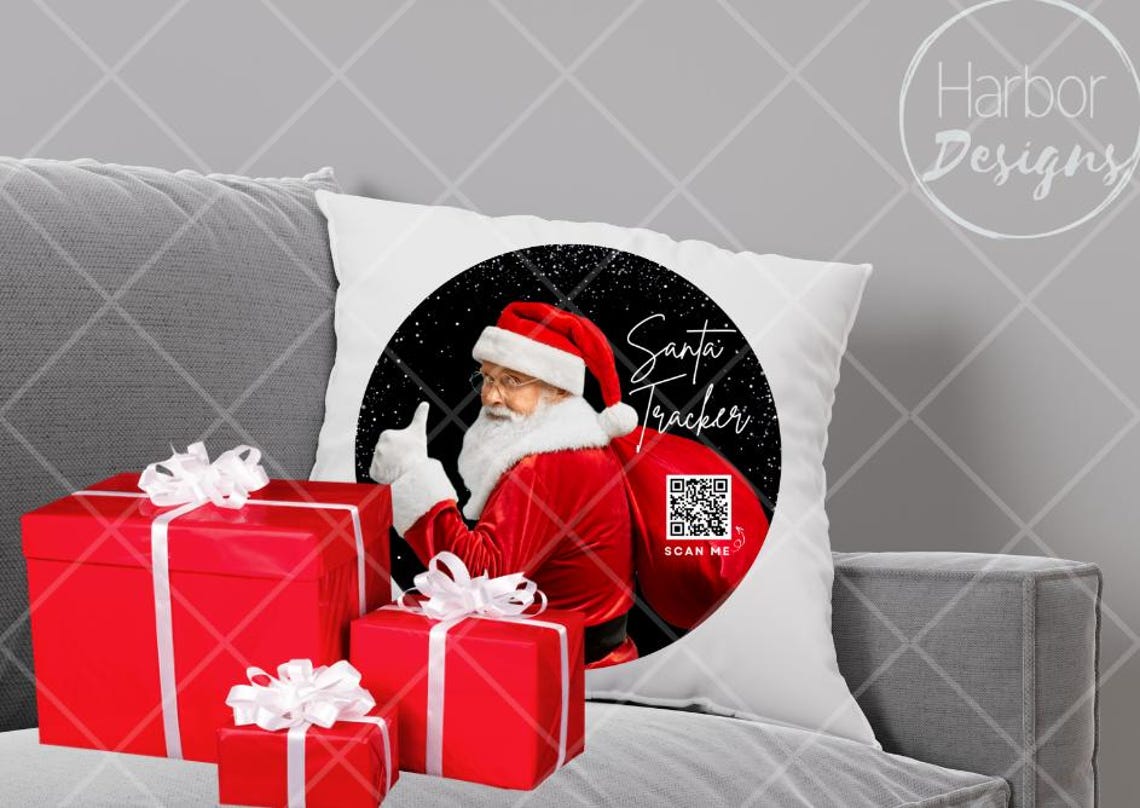 Santa Tracker QR Code PNG Digital Download Files for Sublimation ...