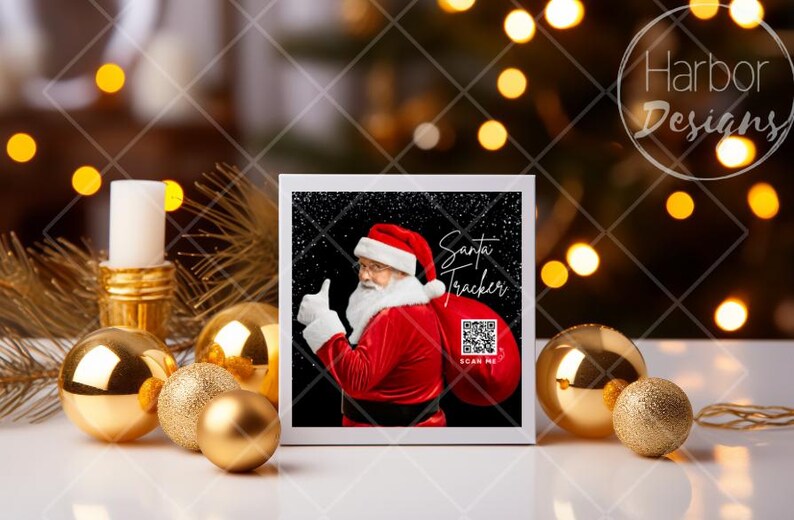 Santa Tracker QR Code PNG Digital Download Files for Sublimation ...