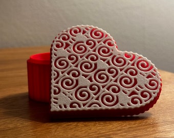 3D Printed Heart Box - Etsy