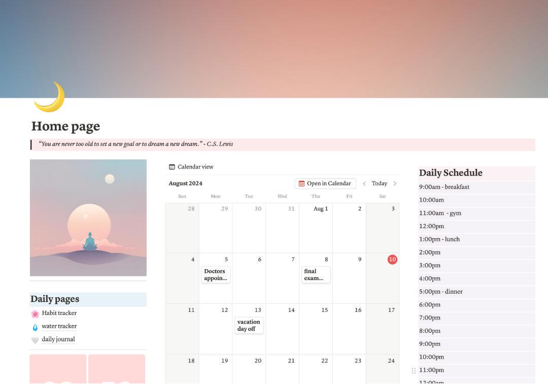 Ultimate Notion Template Notion Planner Weekly Planner Habit Tracker ...