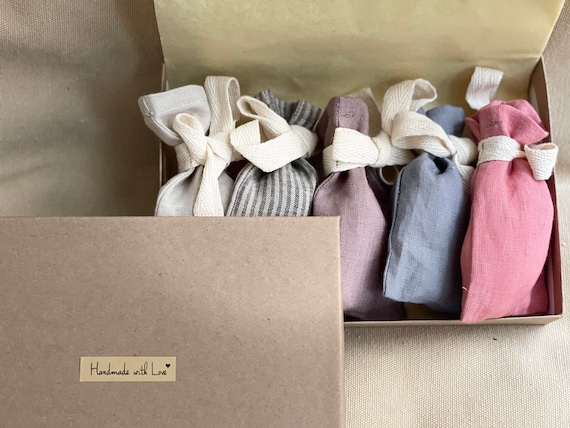 Linen Filled Lavender Sachets Ready to Go / Set of 3 / Wedding - Etsy