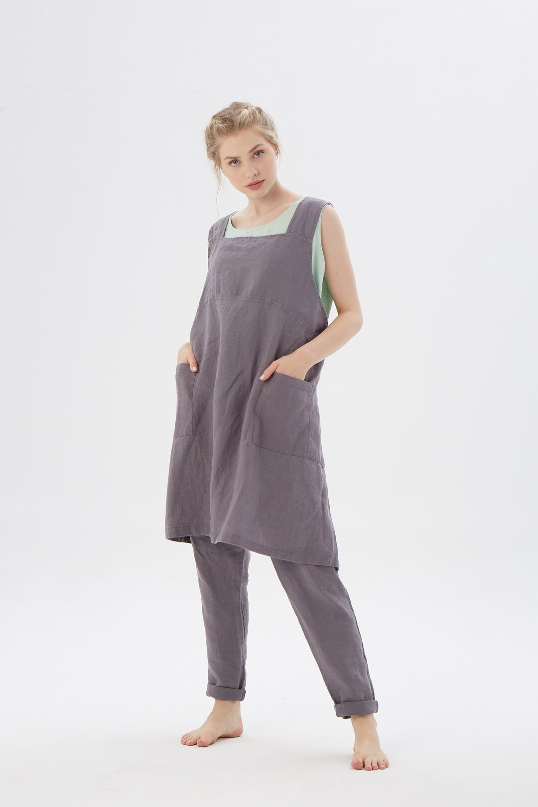 Pinafore Apron / School Apron / Teacher Apron / Linen Apron / Women ...