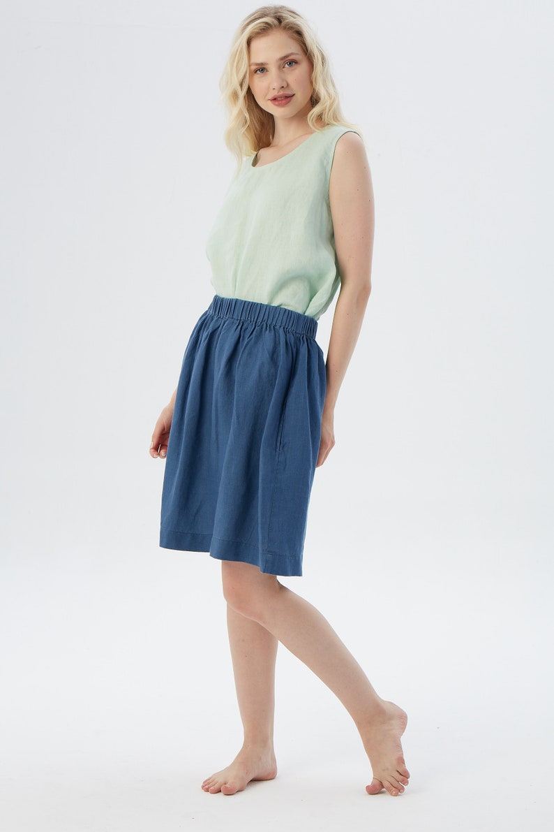 Simple Linen Top MANHATTAN / Washed Linen Sleeveless Loose - Etsy