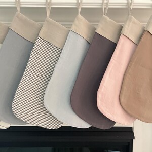 Custom Christmas Linen Stocking With Cuff, Handmade Personalized ...