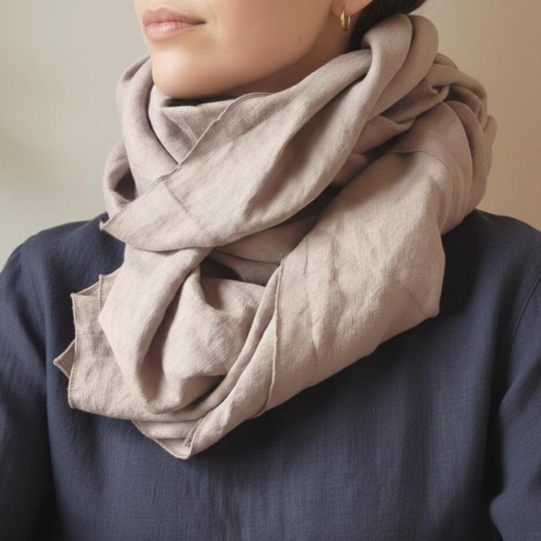 Linen Scarf European Flax GOTS Certified Pre-washed and Pre-shrunk ...