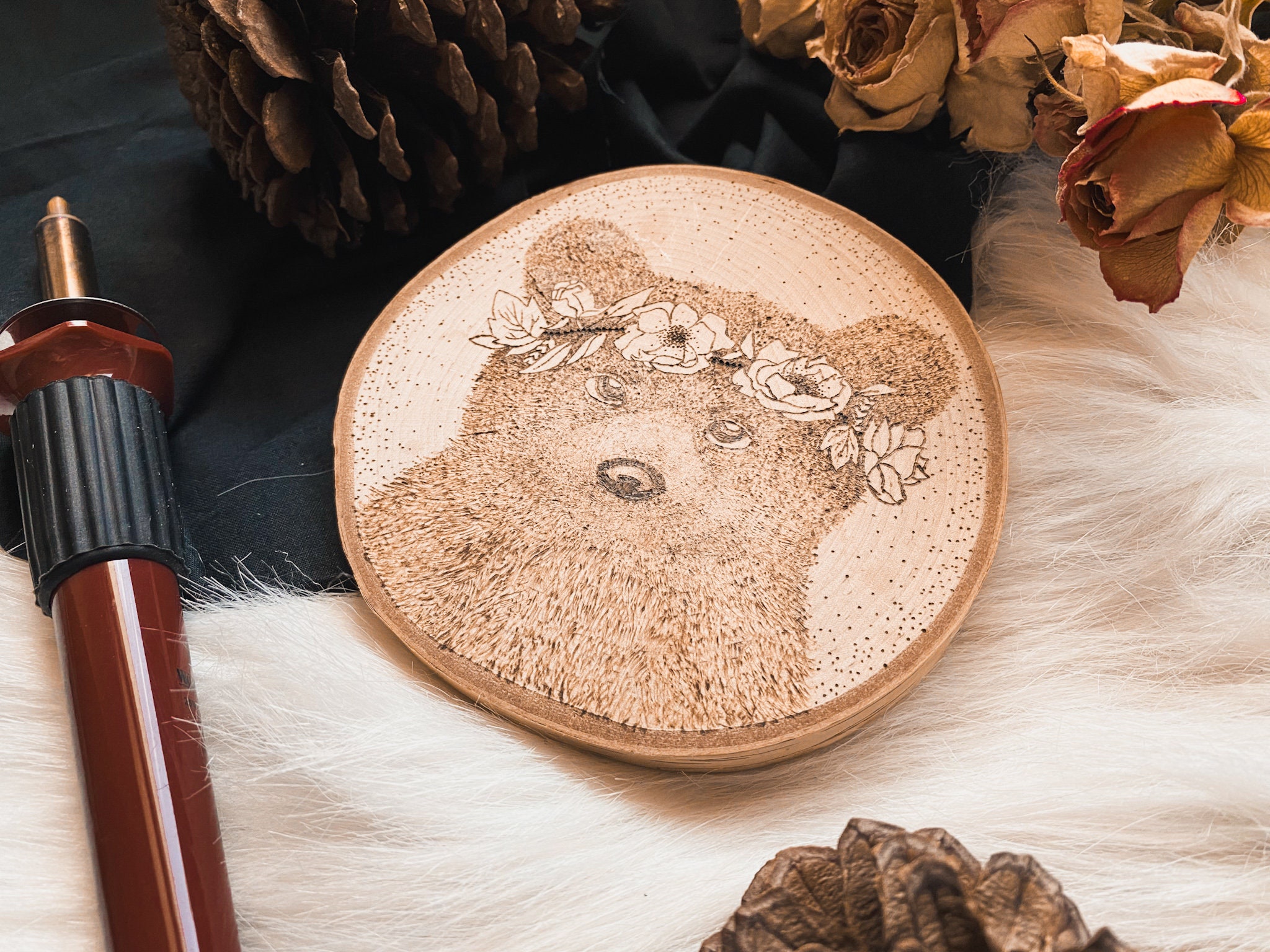 BEAR Wood Burning Pyrography Cottagecore Decor Pagan - Etsy