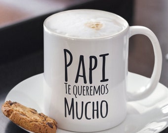 Regalo Para Papa Papi Te Quiero Mucho Taza De Cafe Coffee | Etsy