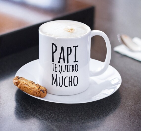 Regalo Para Papa Papi Te Quiero Mucho Taza De Cafe Coffee | Etsy