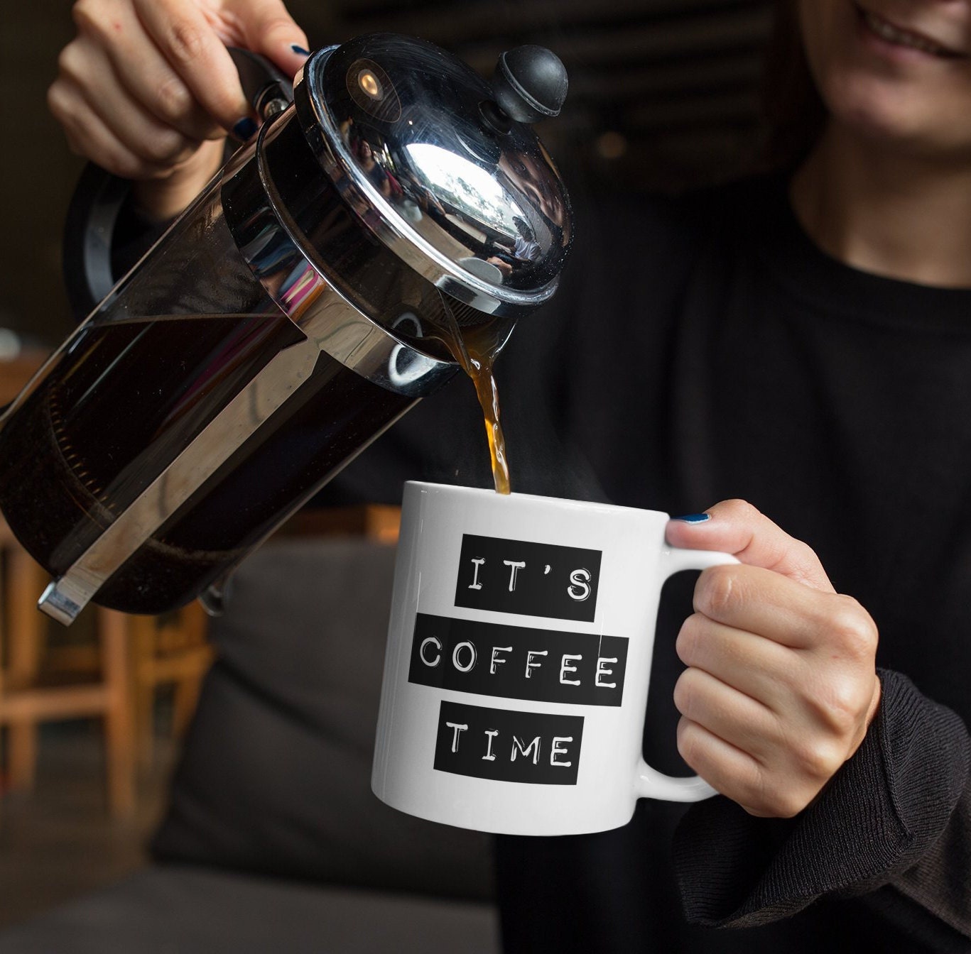 Coffee Drinker Mug Its Coffee Time Cup Coffee Lover - Etsy Ireland