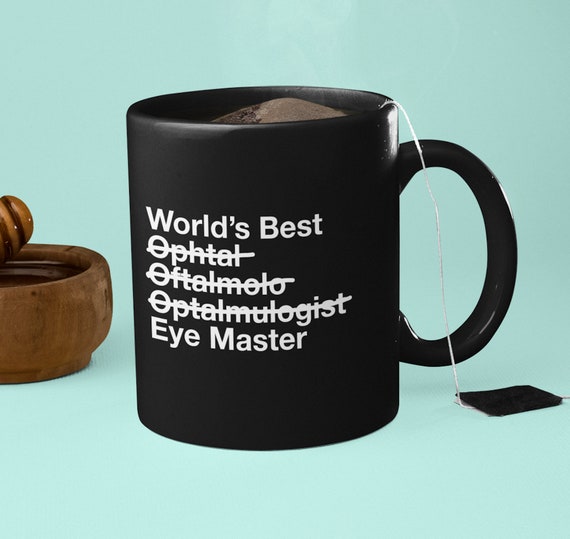 Eye Doctor Gift Worlds Best Ophthalmologist Eye Master Black | Etsy