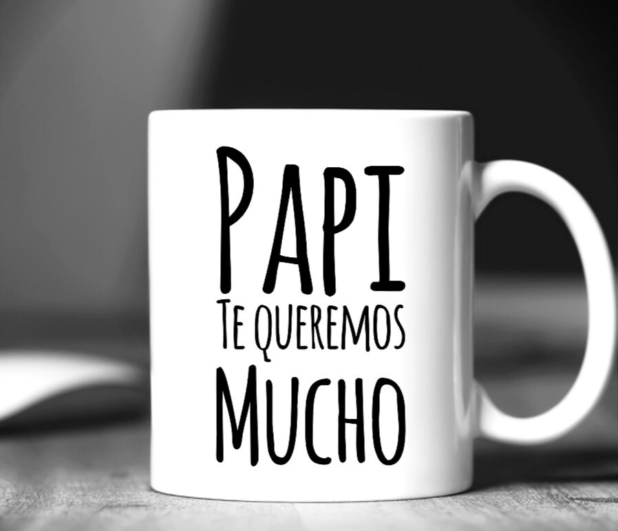 Regalo Para Papa Papi Te Quiero Mucho Taza De Cafe Coffee | Etsy