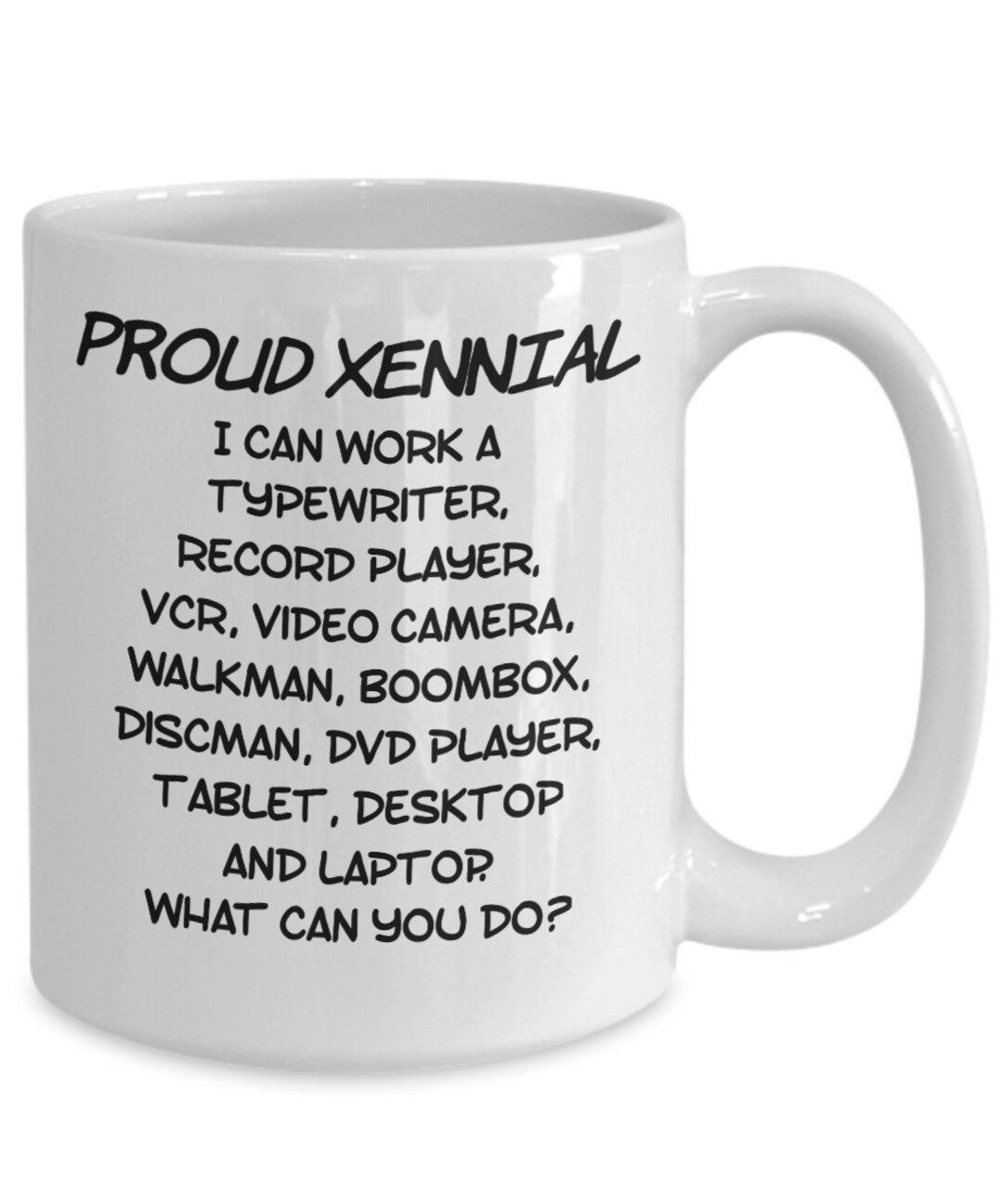 Gifts for Xennials - Proud Xennial Mug - Funny Nostalgic Coffee Cup ...