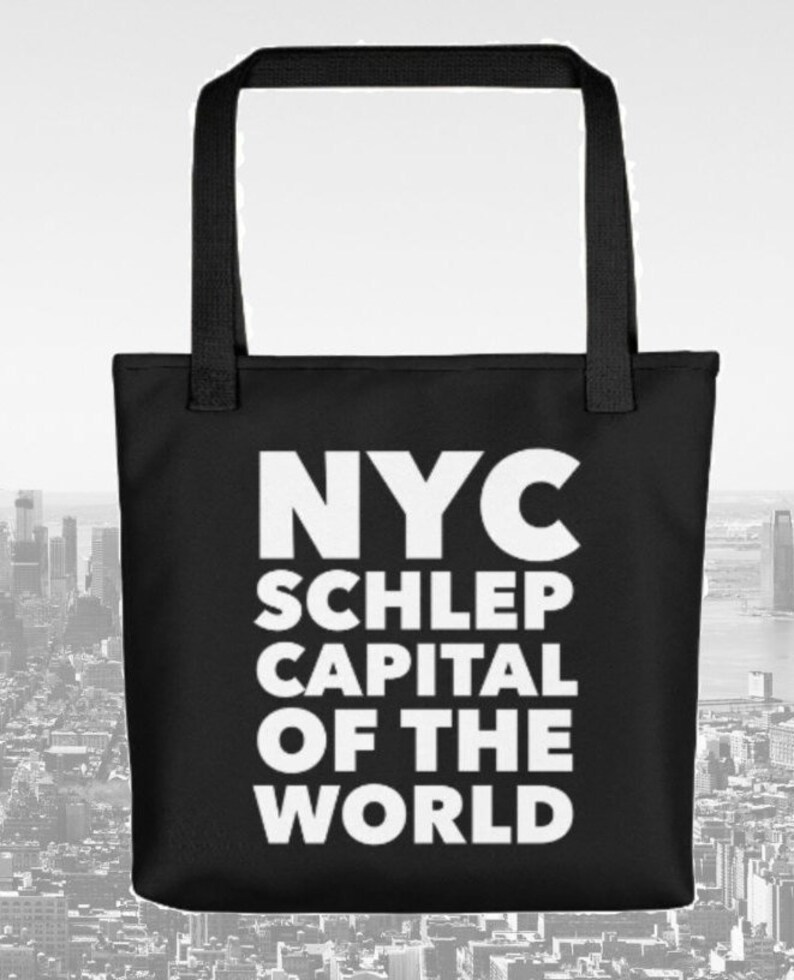 New York City Tote Bag NYC Schlep Capital of the World Handbag - Etsy