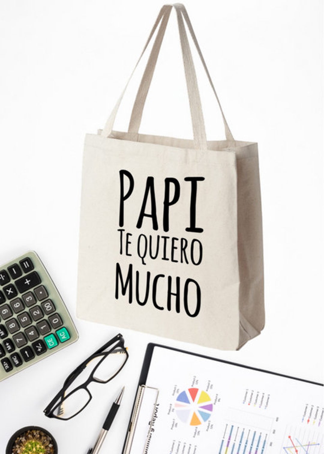 Regalo Para Papa Papi Te Quiero Mucho Organic Tote Bag Bolsa de ...