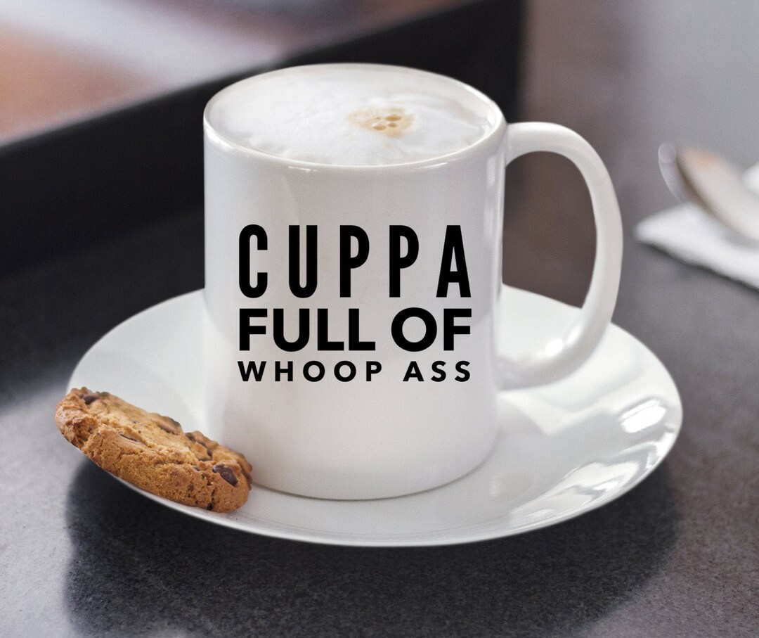 Boxing Gift Cuppa Full of Whoop Ass Coffee Mug Boxer Birthday Present ...