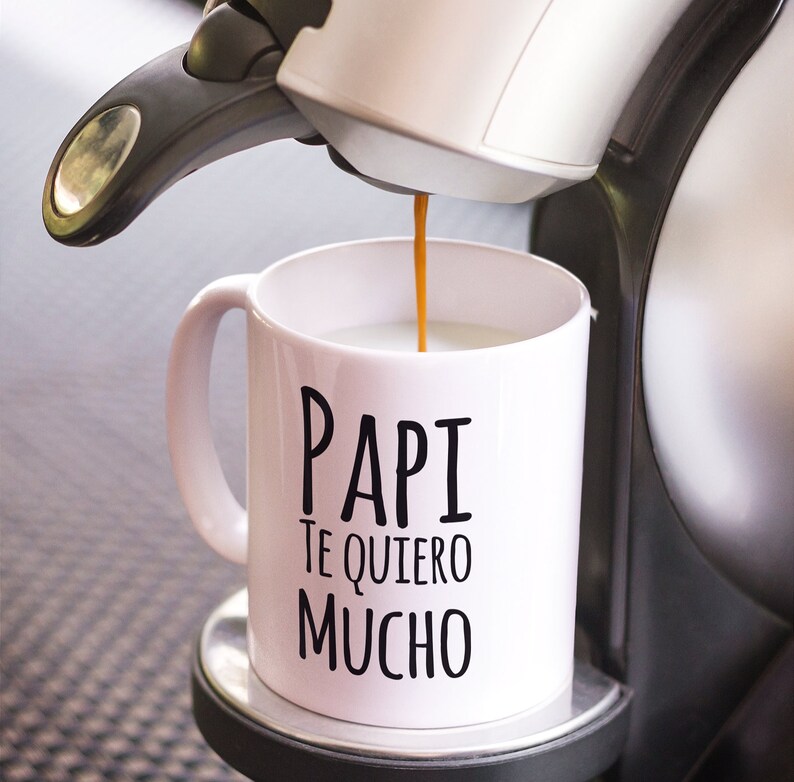 Regalo Para Papa Papi Te Quiero Mucho Taza De Cafe Coffee Mug Navidad ...