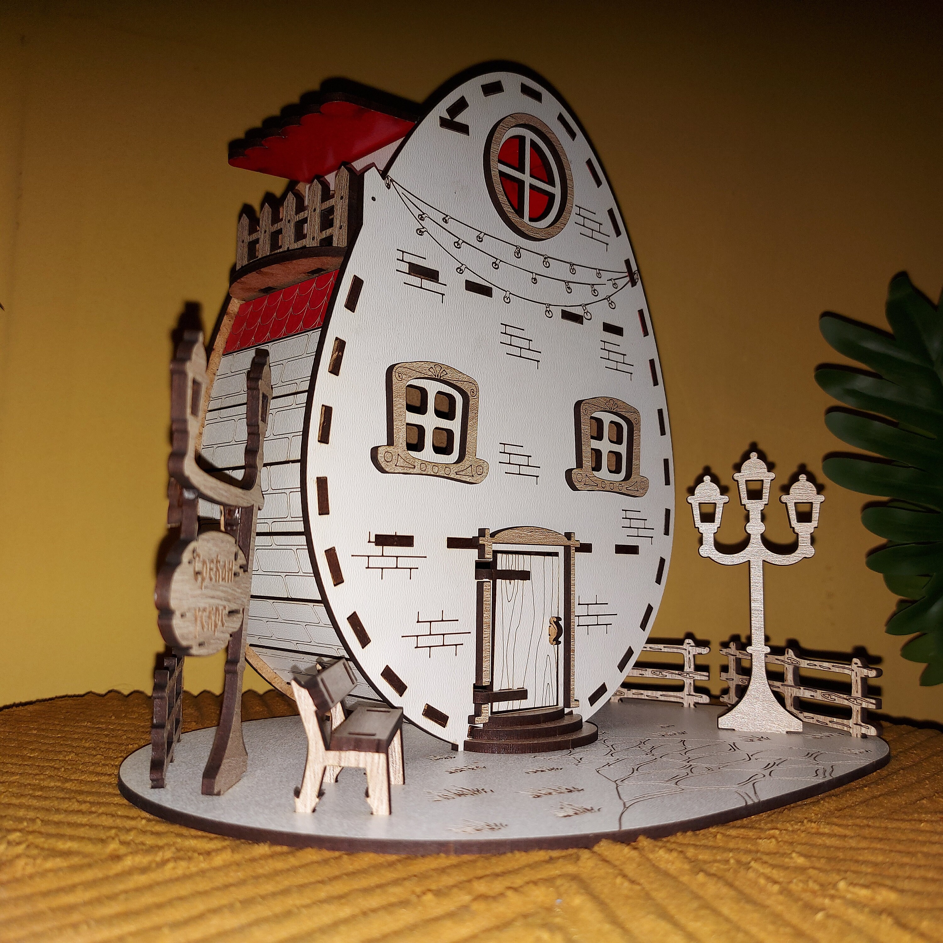 Egg House – Decorative Laser Cut Easter House Laser Cut Egg Stand SVG ...