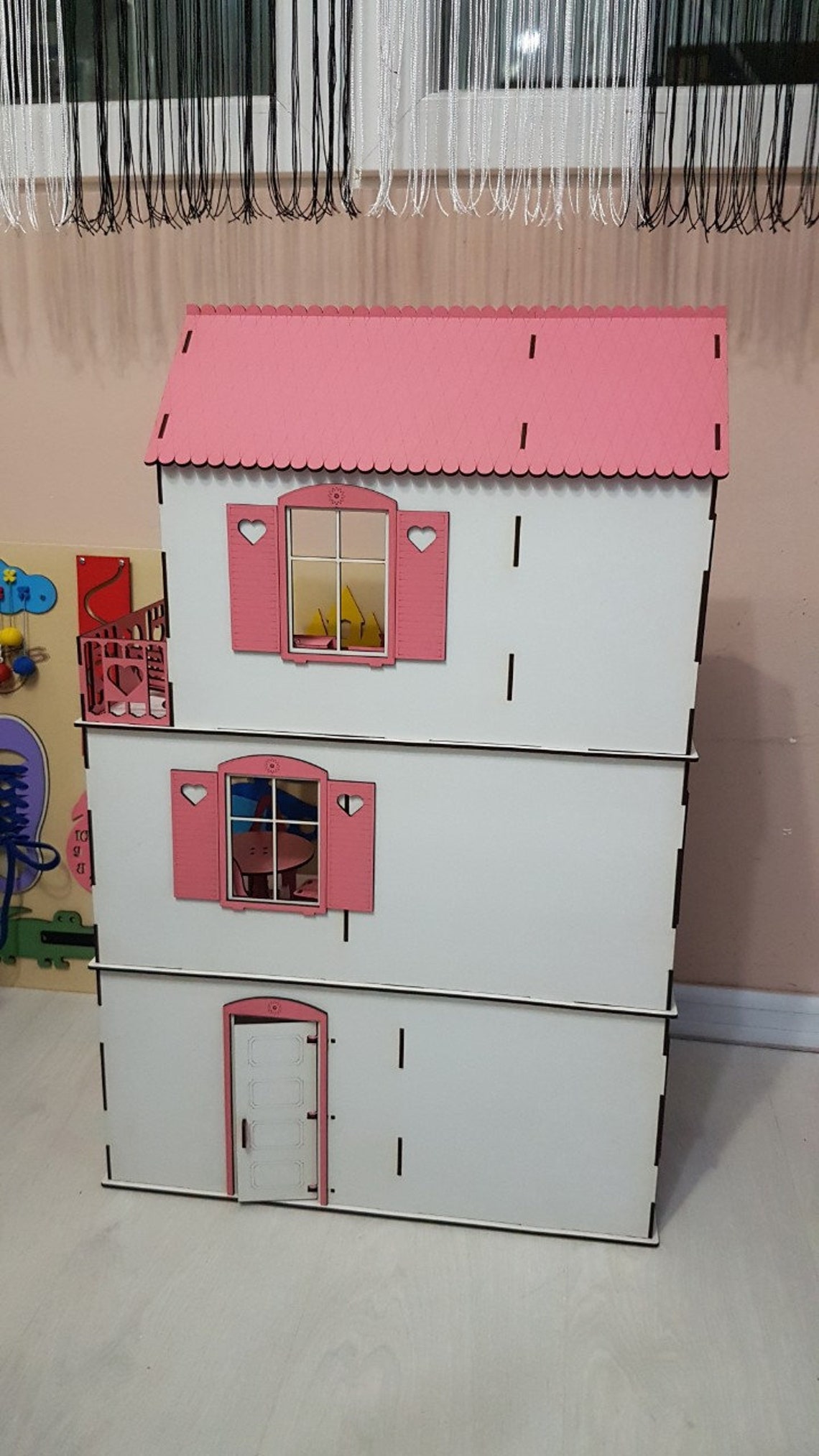 Doll House With Furniture Laser Cut Files - Etsy