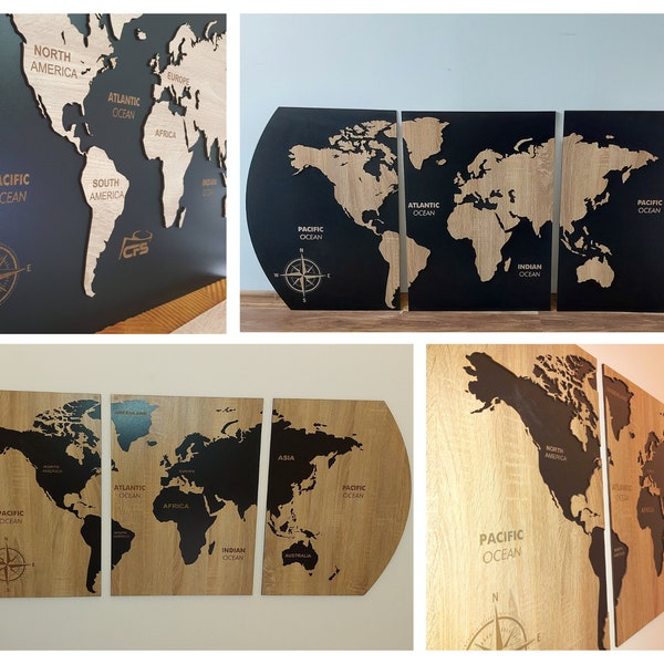World Map Cut File for Laser - Etsy