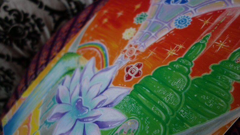 Psychedelic Lotus Poster | Etsy