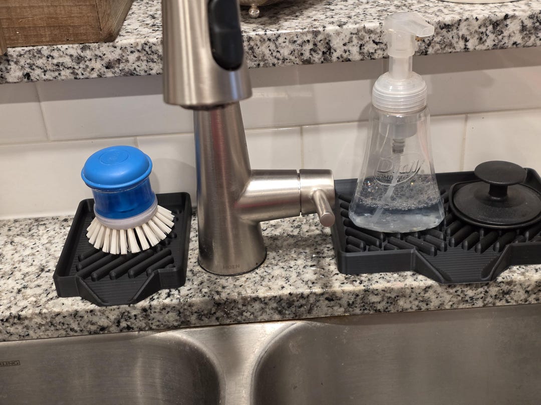 Modern Draining Soap Tray: Quick Dry Sink Organizer - Etsy