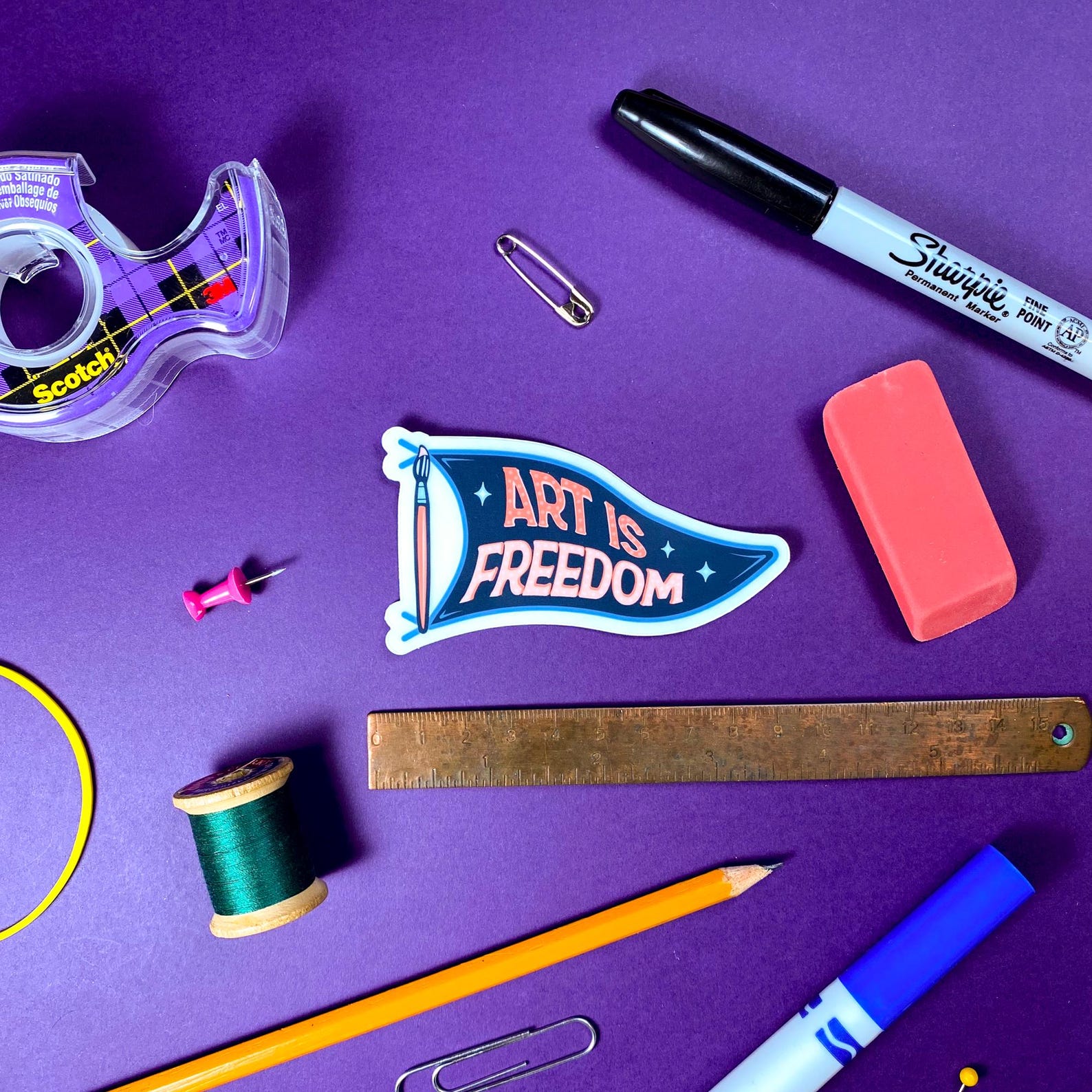 Art is Freedom Sticker Transparent | Gifts for Artists | Stickers With ...