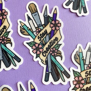 Stay Creative Sticker Transparent - [ Gifts for Art Lovers | Stickers ...