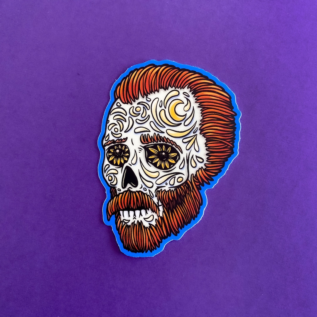Van Gogh Sticker | Artist Decal | Day of the Dead Sticker | Día De Los ...