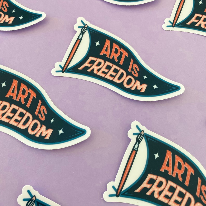 Art is Freedom Sticker Transparent | Gifts for Artists | Stickers With ...
