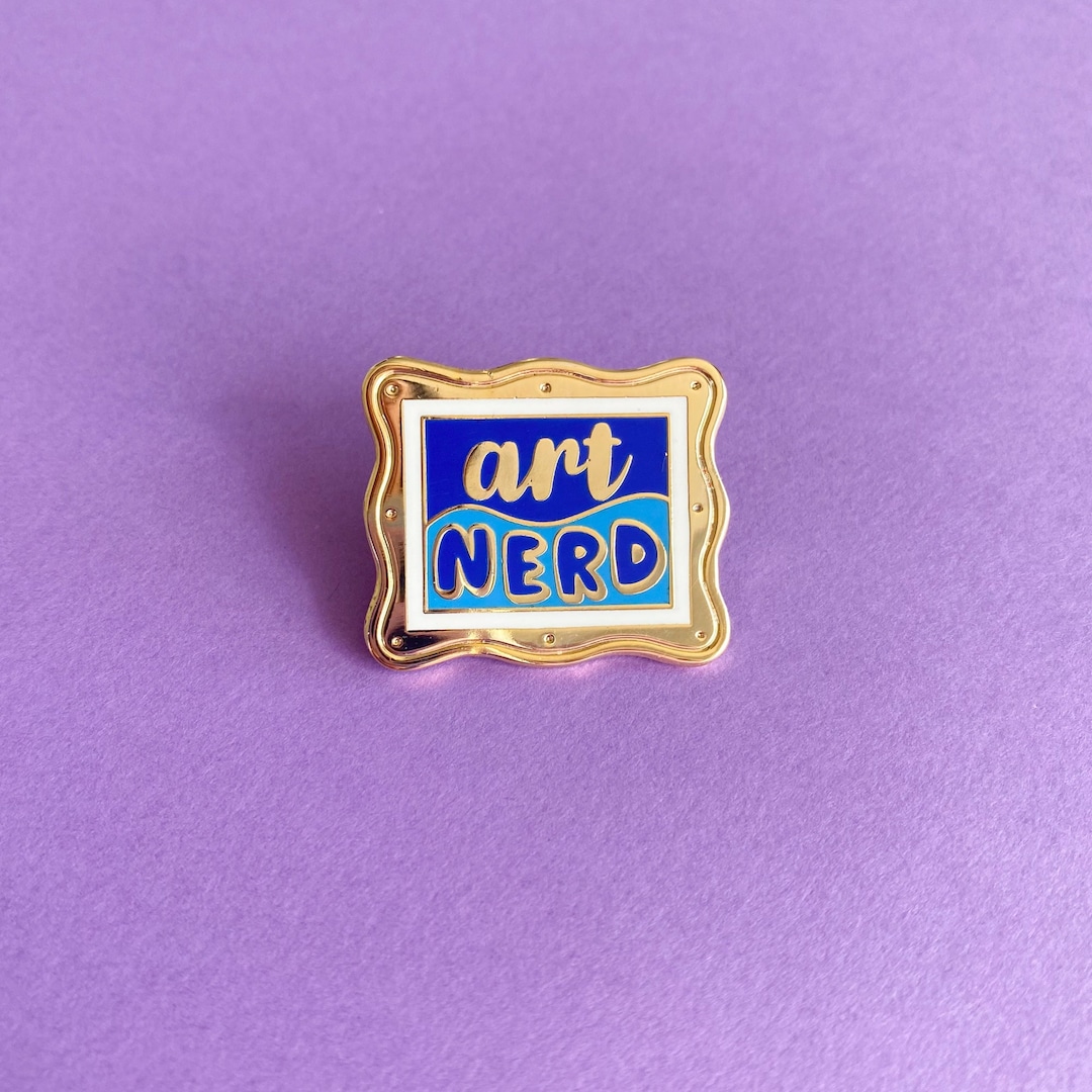Art Nerd Enamel Pin | Funny Artist Gift for Creatives | Art Lover Lapel ...