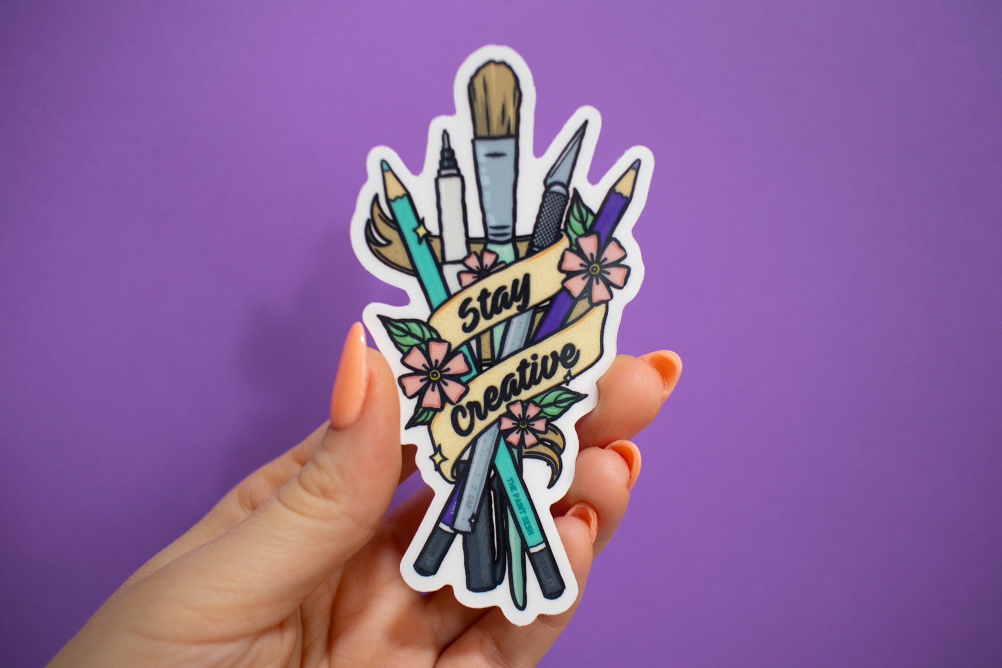 Stay Creative Sticker Transparent Gifts for Art Lovers | Etsy