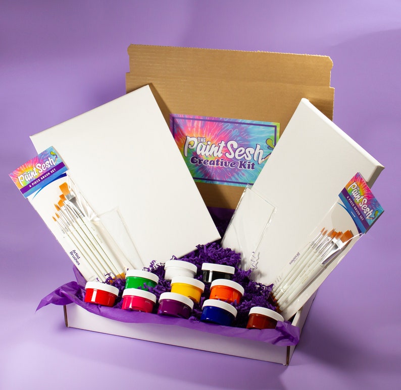 Date Night Paint Kit - [ Paint at Home Kit | Virtual Painting Supplies ...