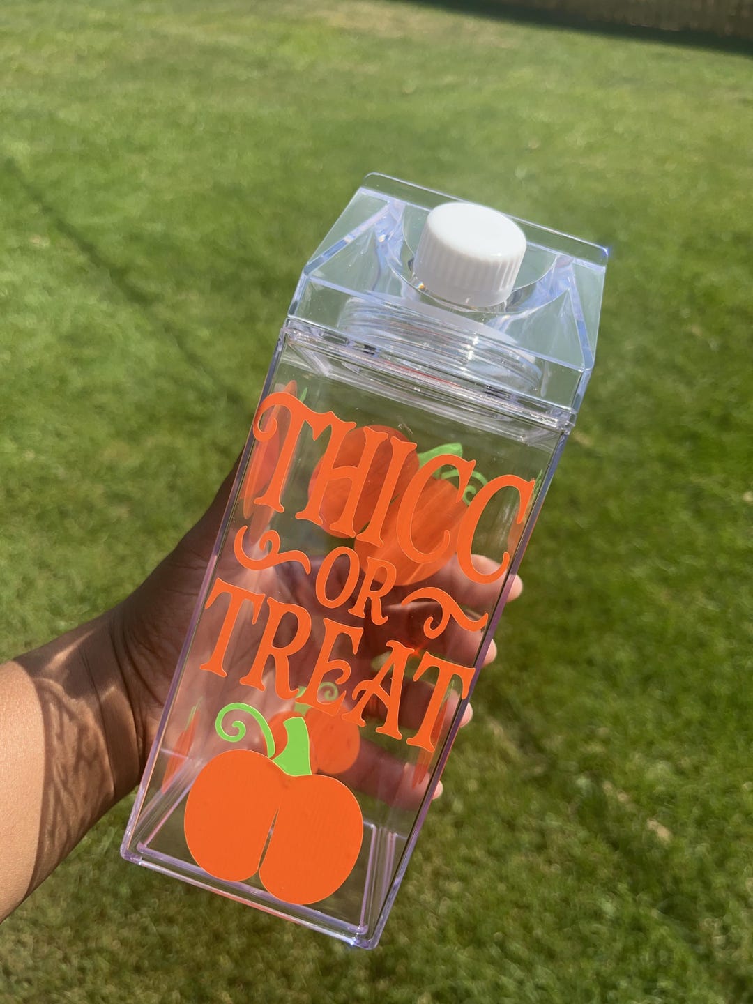 Thicc or Treat Milk Carton Water Bottle: Spooky Halloween Drinkware - Etsy
