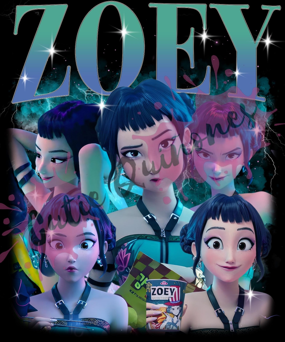 Zoey K-pop Demon Hunters PNG | Digital Download | Anime Clipart ...