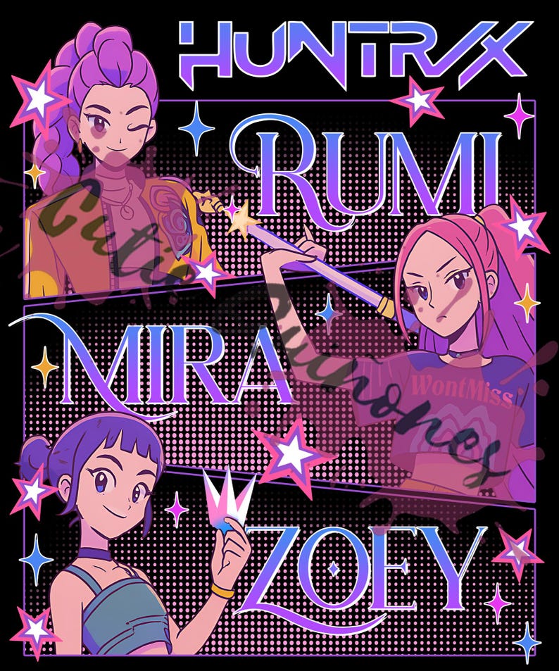 Huntrix K-pop Demon Hunters – Digital Art File (PNG) | Instant Download ...