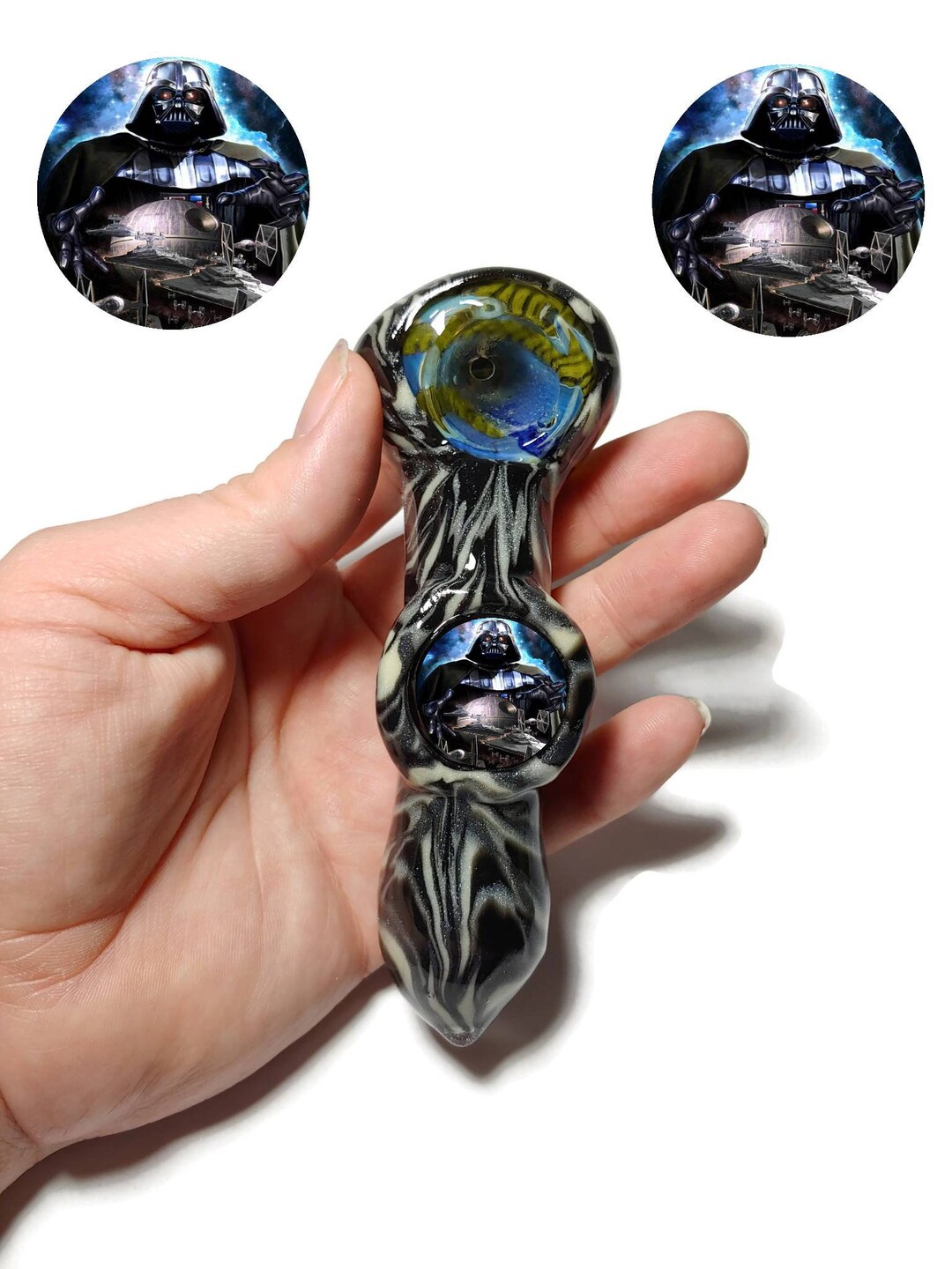 Custom Darth Vader, Glass Smoking Pipe, Girly Pipes, Unique, Glass ...