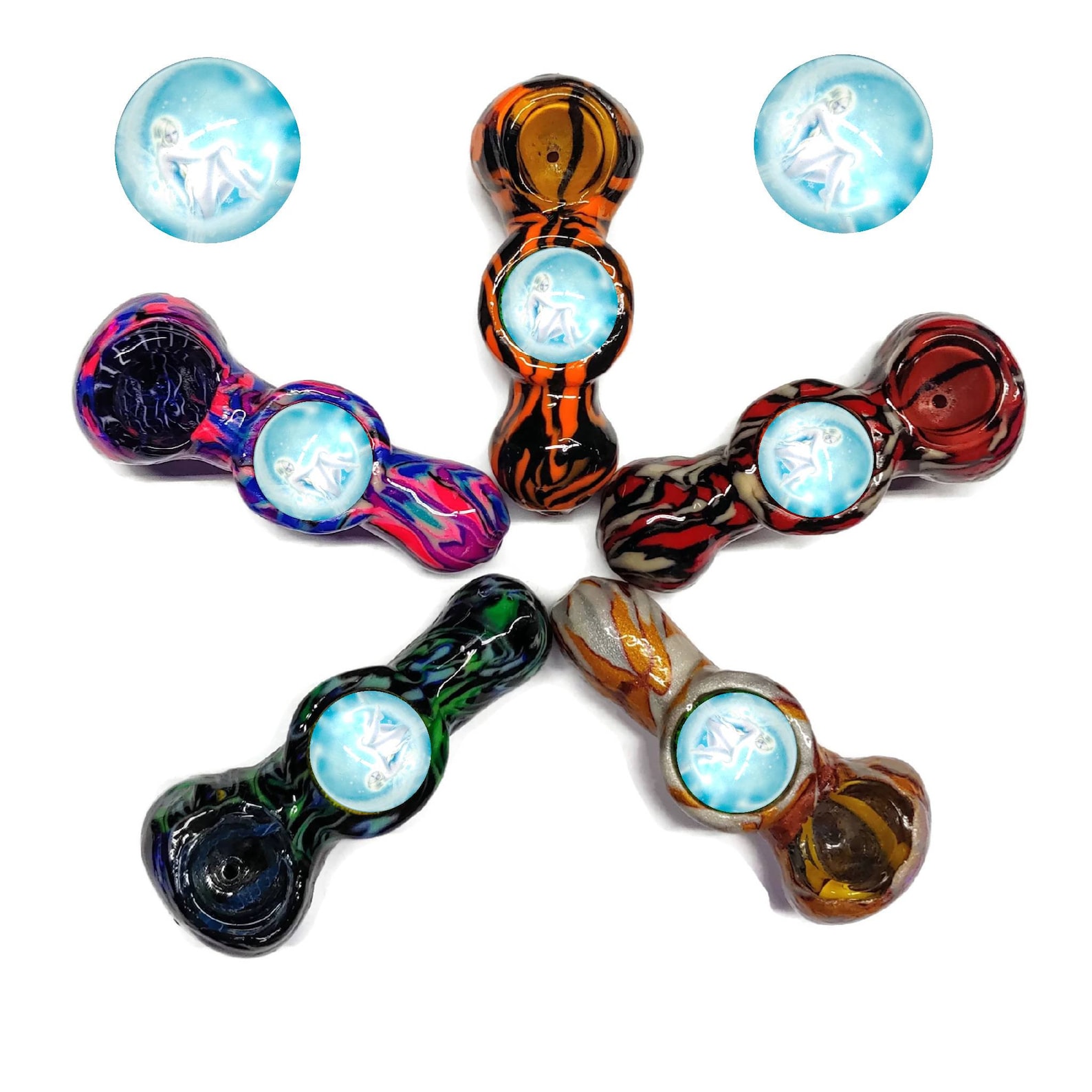 Custom Moon Fairy Glass Smoking Pipe Girly Pipes Unique | Etsy