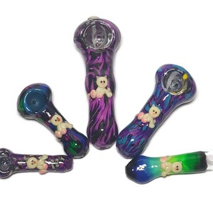 Custom Cute Kitten Glass Smoking Pipe, Girly Pipes, Unique, Glass ...