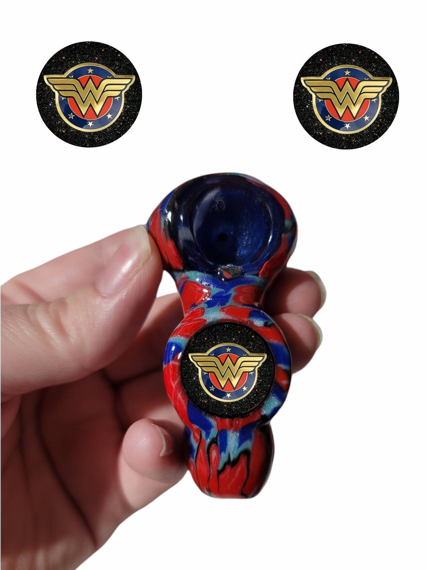 Custom Wonder Woman Glass Smoking Pipe Girly Pipes Glass - Etsy