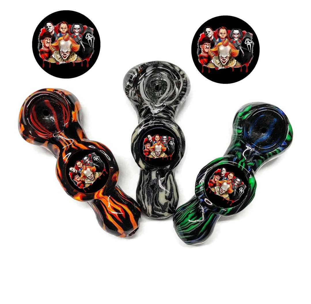 Custom Horror Movie Glass Smoking Pipe, Glass Smoking Bowl, Clay Pipe ...