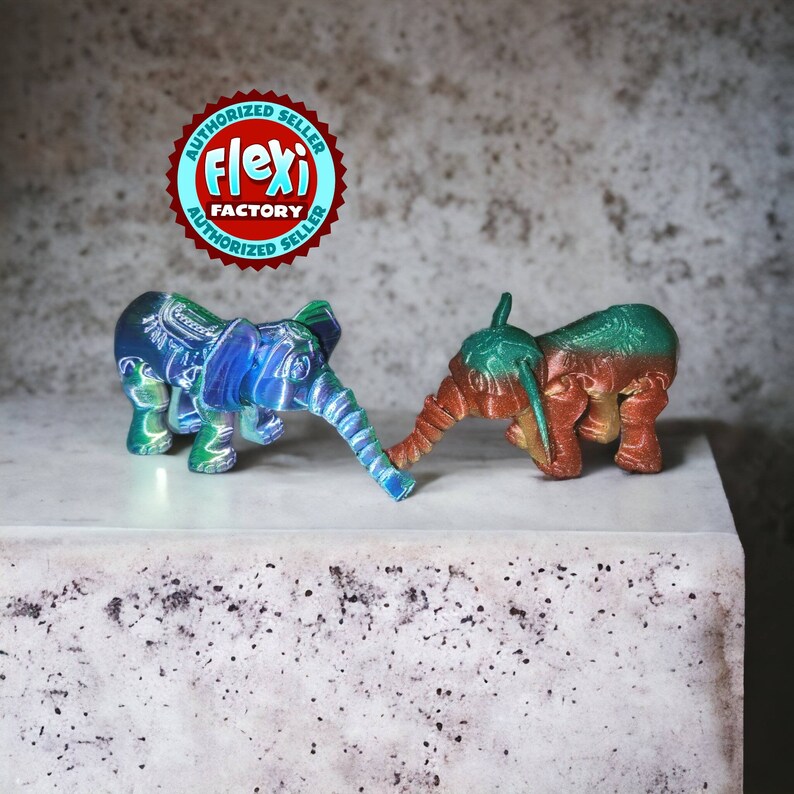 3d Printed Articulated Flexi Circus Elephant as Seen on - Etsy
