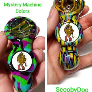 Custom Scooby Dog & Shaggy Glass Smoking Pipe Girly Pipes - Etsy