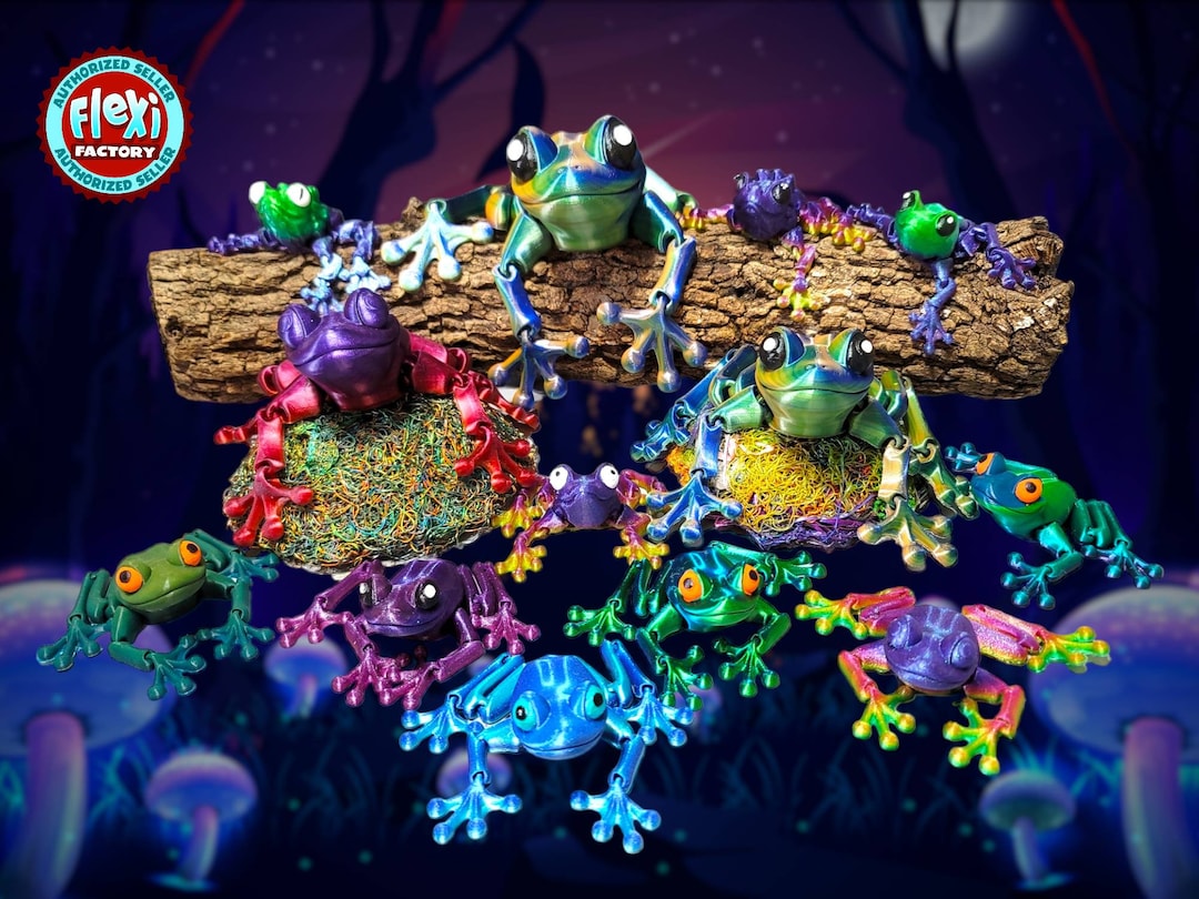 3d Printed Articulated Flexi Frog as Seen on Tiktok, Frog Fidget Toy ...