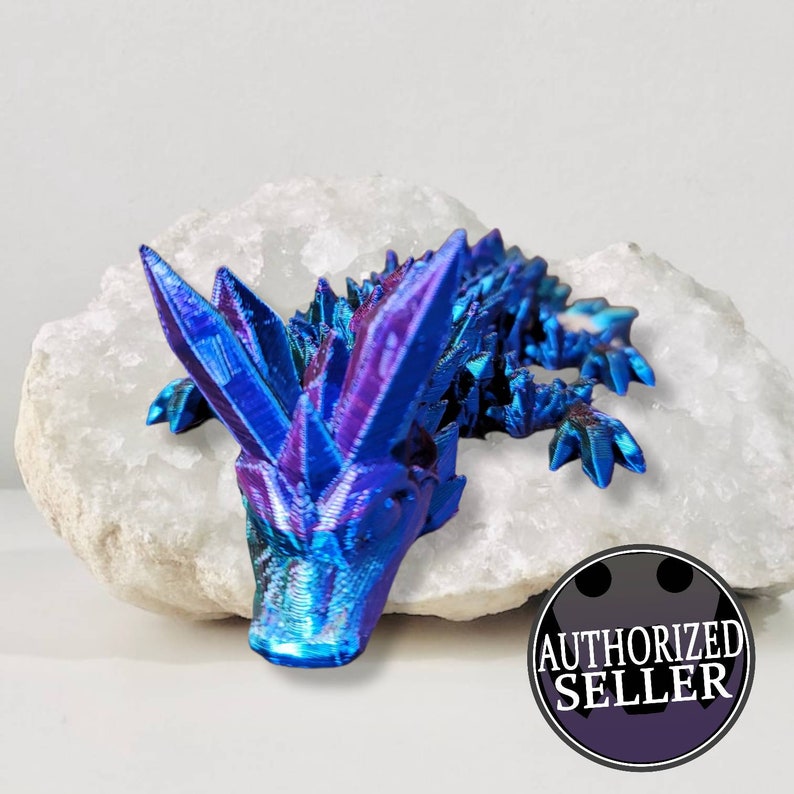 3d Printed Articulated Crystal Dragon as Seen on Tiktok - Etsy